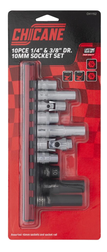 10pc 1/4IN & 3/8IN DRIVE 10MM SOCKET SET – Chicane