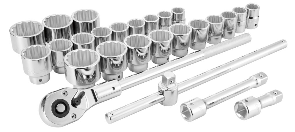 27PC 3/4IN DR 12PT METRIC/ AF SOCKET SET – Chicane